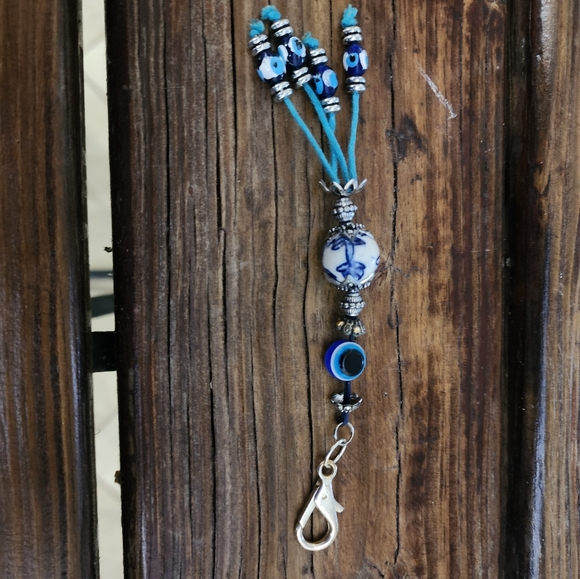 Hand Crafted | Accessories | Blue Evil Eye Key Chain Or Handbag Chain ...